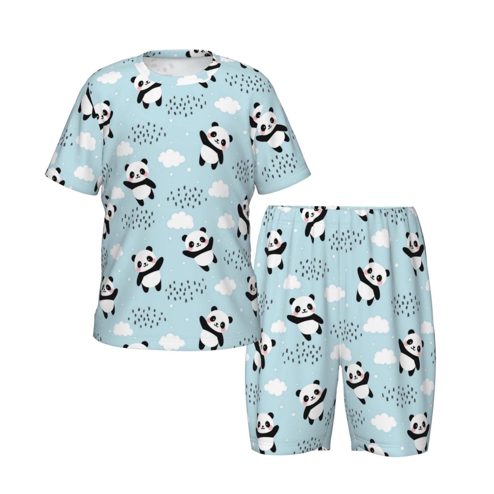 Girls Pajamas Cute Panda Bear Toddler Boy Girl 2 Piece Pajamas, Short ...