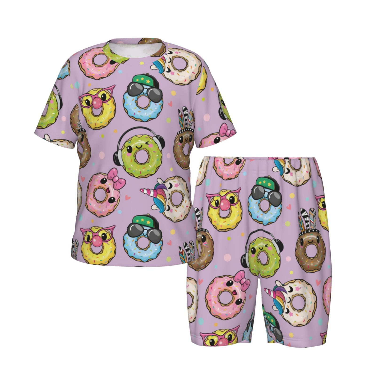 Girls Pajamas Cute donuts Toddler Boy Girl 2 Piece Pajamas, Short ...
