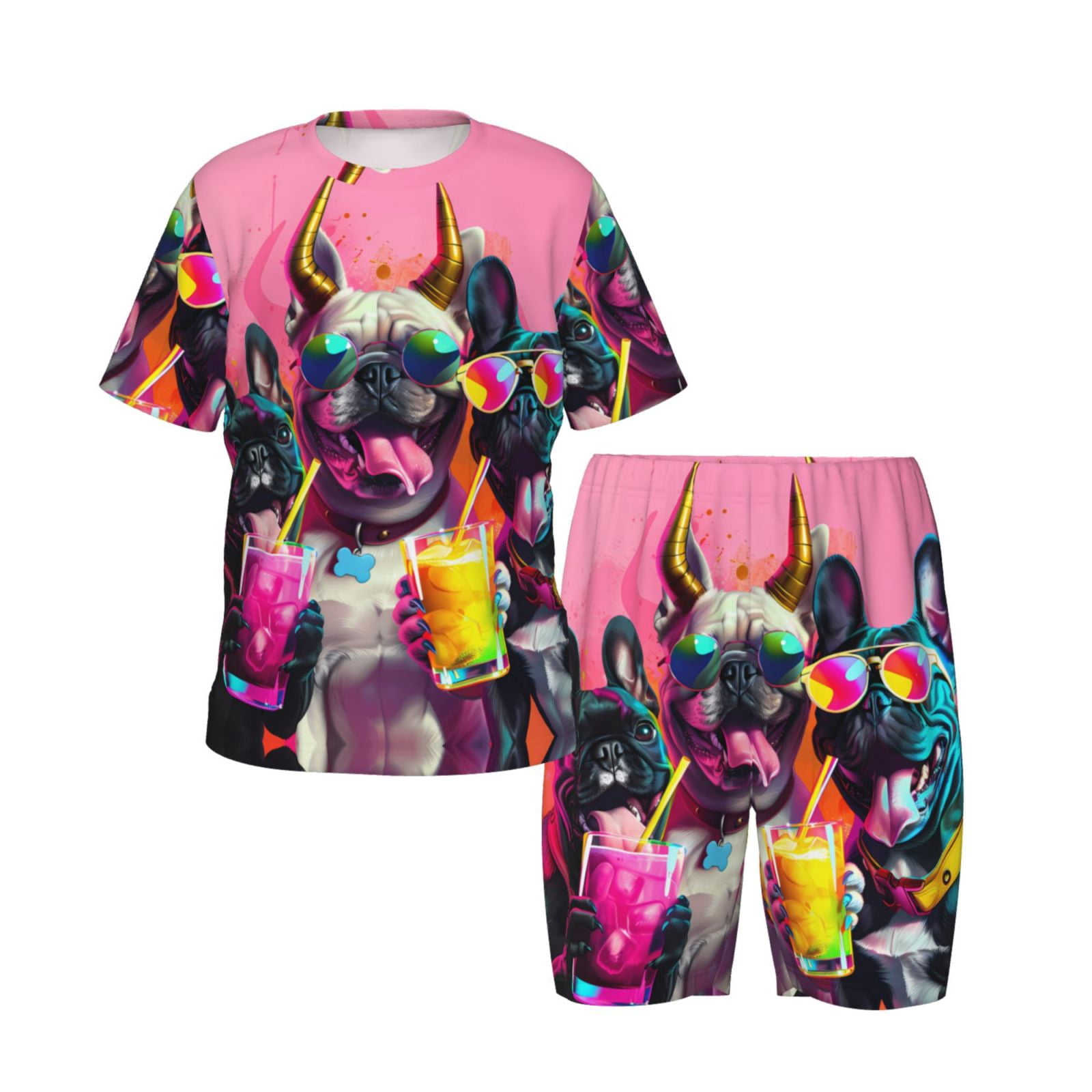Girls Pajamas French Bulldog Cool No.103 Toddler Boy Girl 2 Piece ...