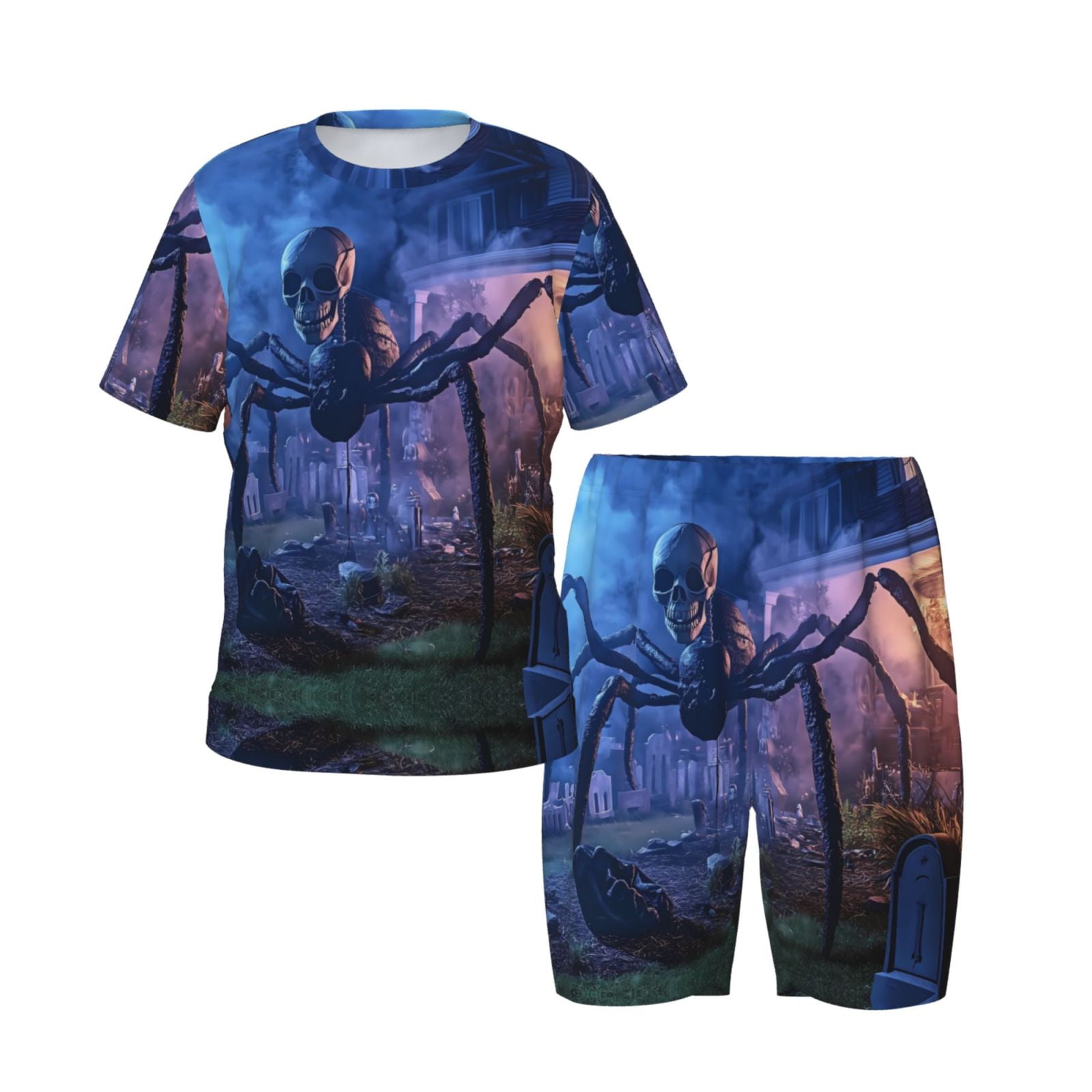 Girls Pajamas Halloween Skeleton Spider Tombstone Toddler Boy Girl 2 ...