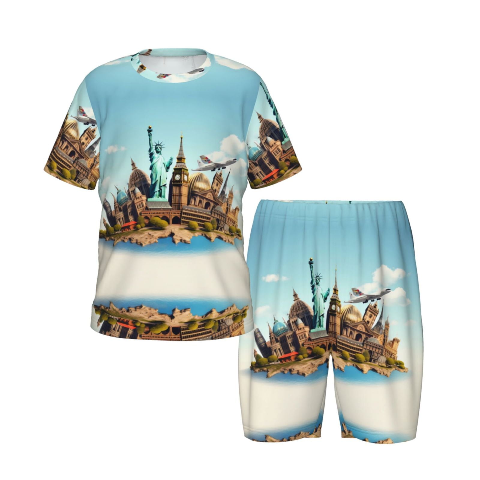 Girls Pajamas Iconic Global Landmarks Toddler Boy Girl 2 Piece Pajamas ...
