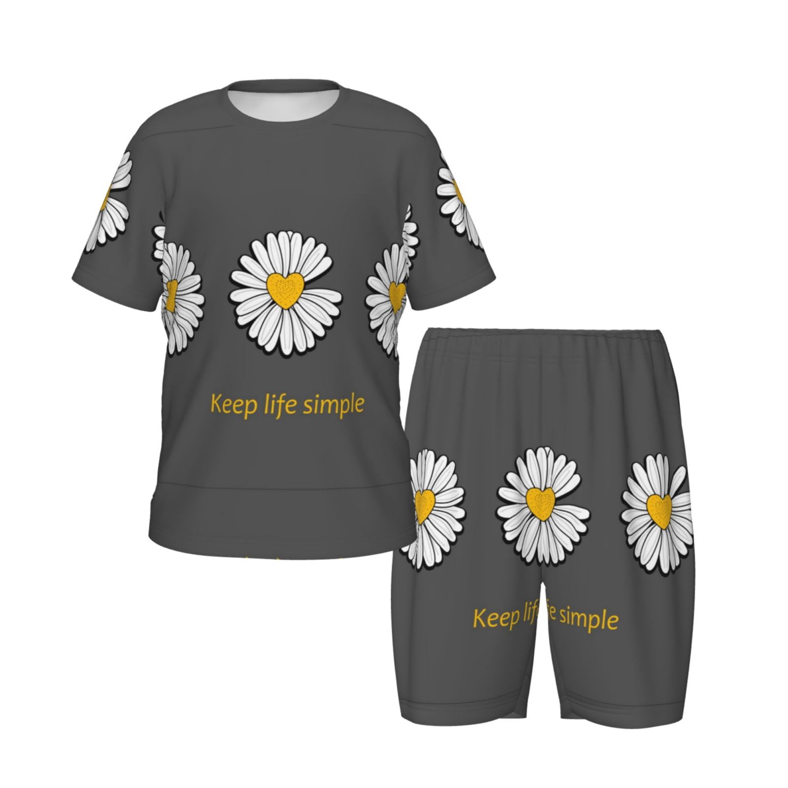 Girls Pajamas Keep Life Simple Daisy Flower Toddler Boy Girl 2 Piece ...