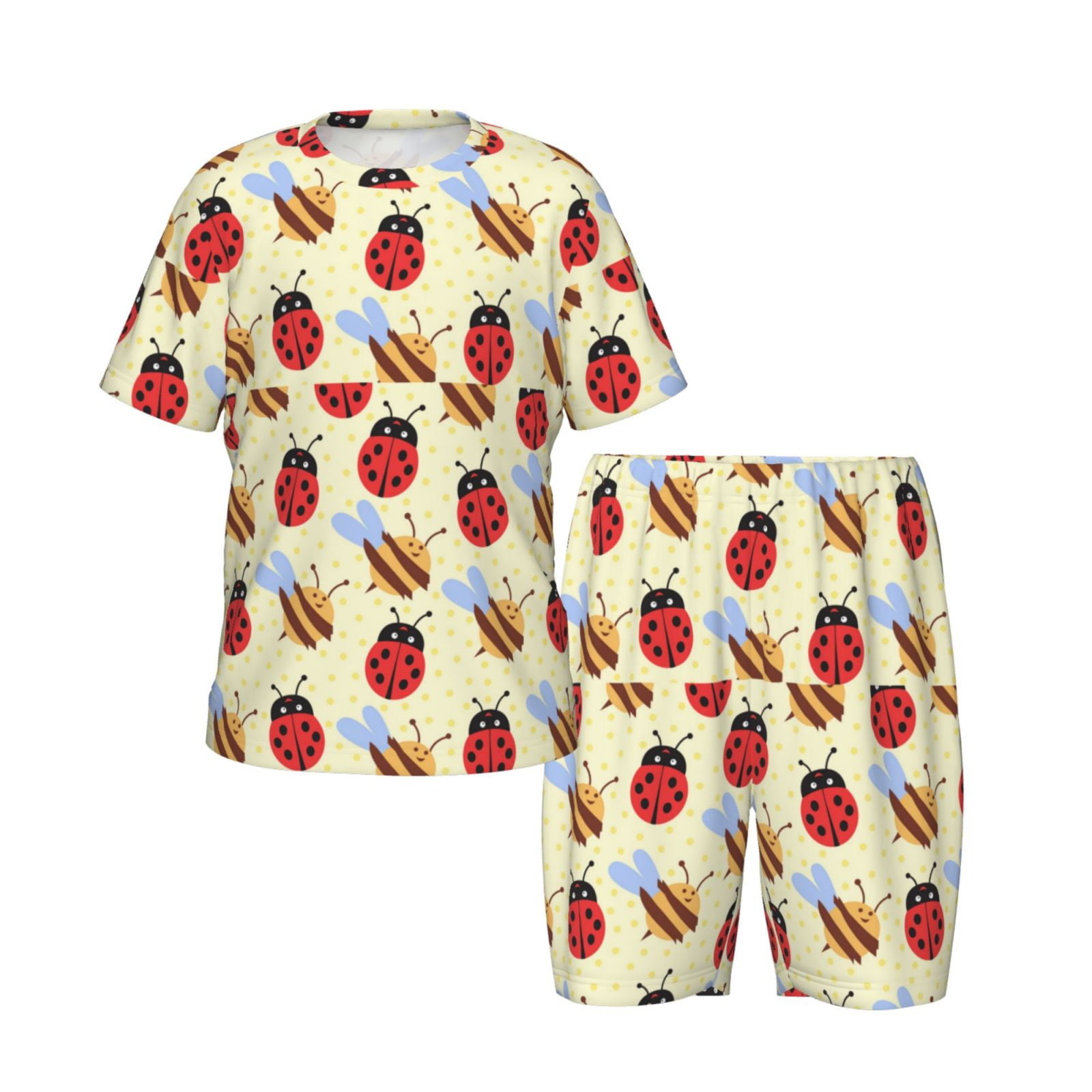 Girls Pajamas Ladybug And Bee Toddler Boy Girl 2 Piece Pajamas, Short ...