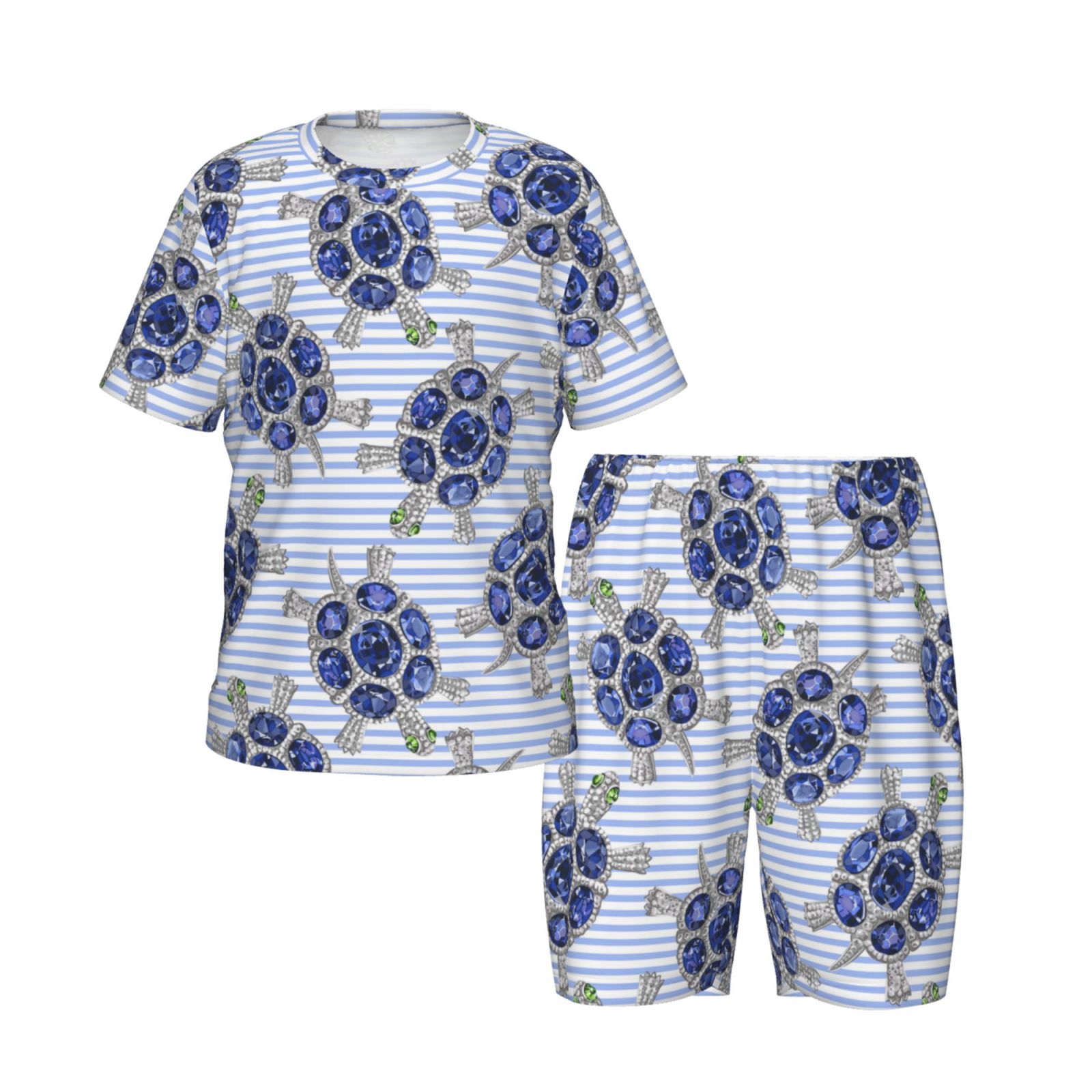 Girls Pajamas Turtle with Blue Stones Toddler Boy Girl 2 Piece Pajamas ...