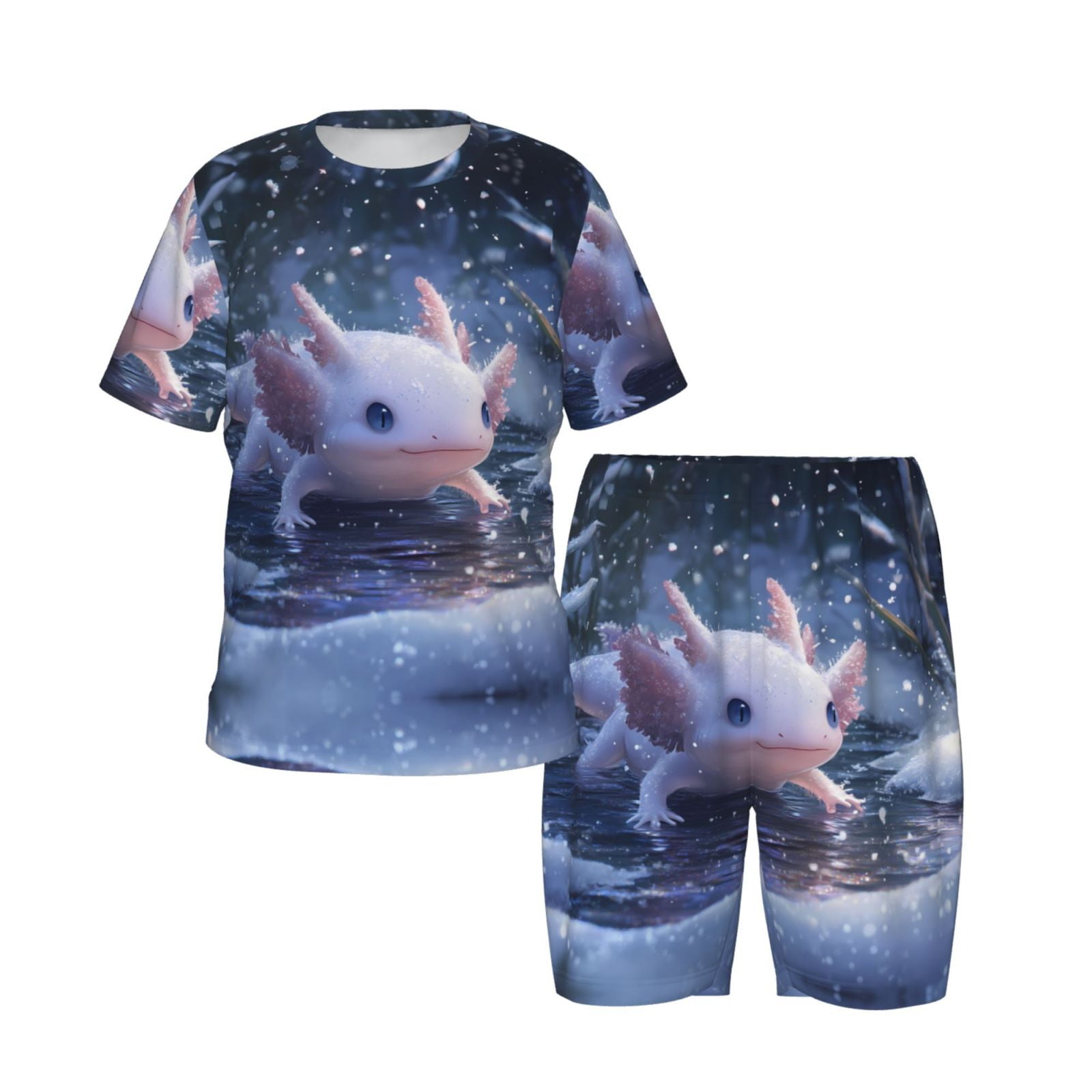 Girls Pajamas Winter Axolotl in Frozen Pond B Toddler Boy Girl 2 Piece ...
