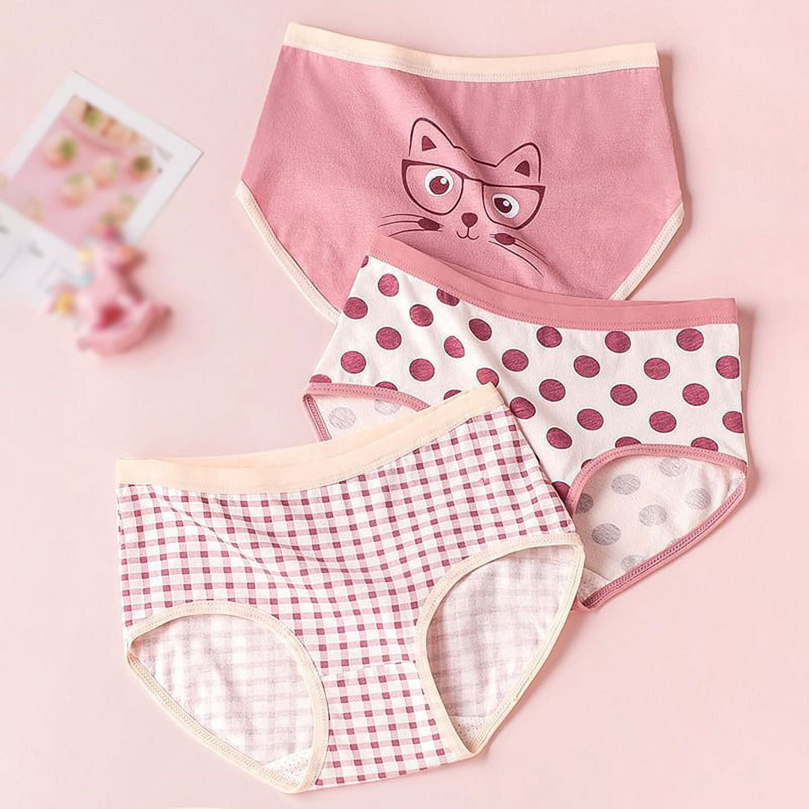 Girls Panties 3-pack Boxers/Briefs Cute Pattern Big Girls Supple ...