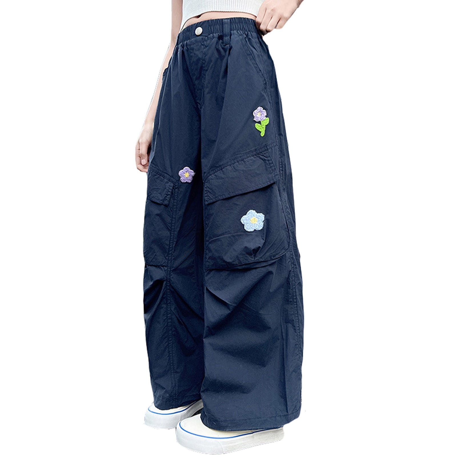 Girls Pants Fashion With Pockets Cargo Streetwear Clothes - Walmart.com