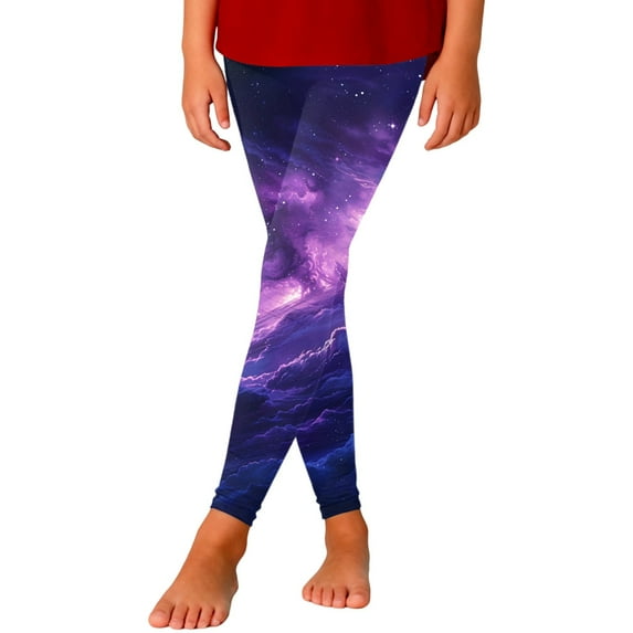 Girls Pants Girls Trendy Leggings Starry Sky Print Slim Fit Pants ...