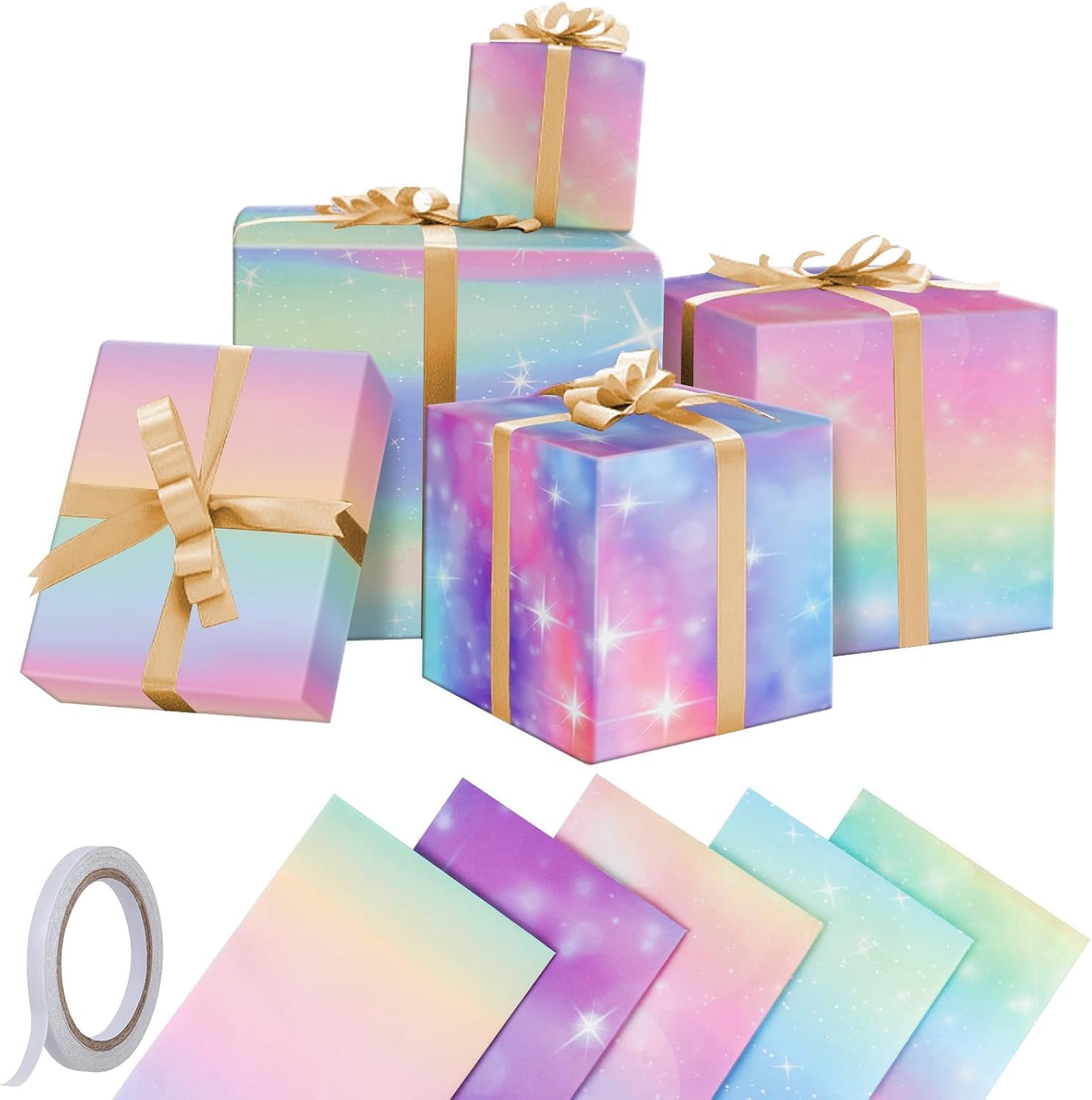 Girls Paper, Gradient BDF32 Rainbow Papers, Paper Birthday for Girls ...