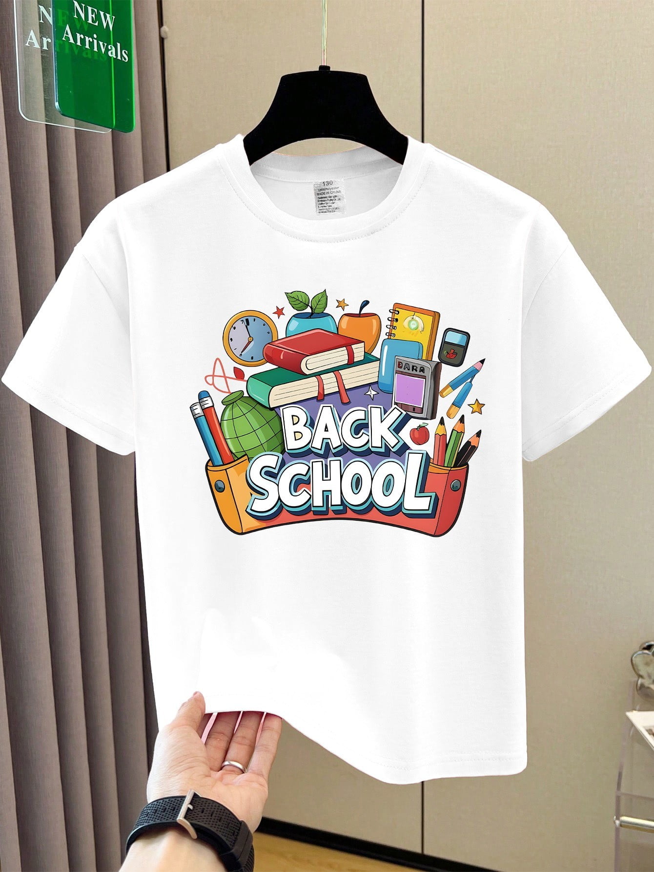 Girls' Pastel BACK to SCHOOL Graphic T-Shirt - Loose Fit Lightweight ...