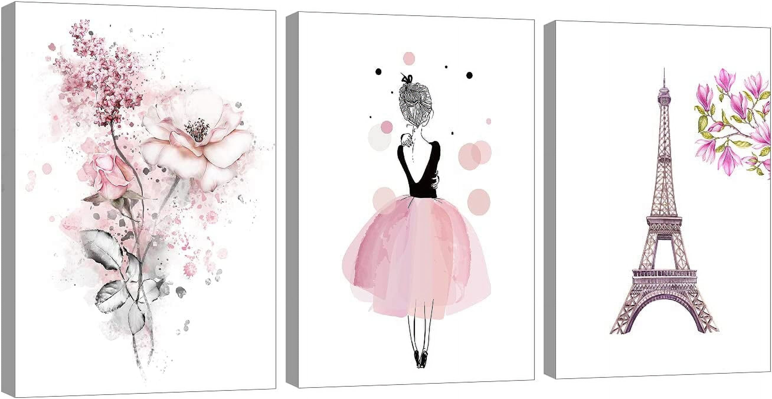 Girls Pink Cute Bedroom Decor for Teen Girls Kids Pink Wall Decor ...