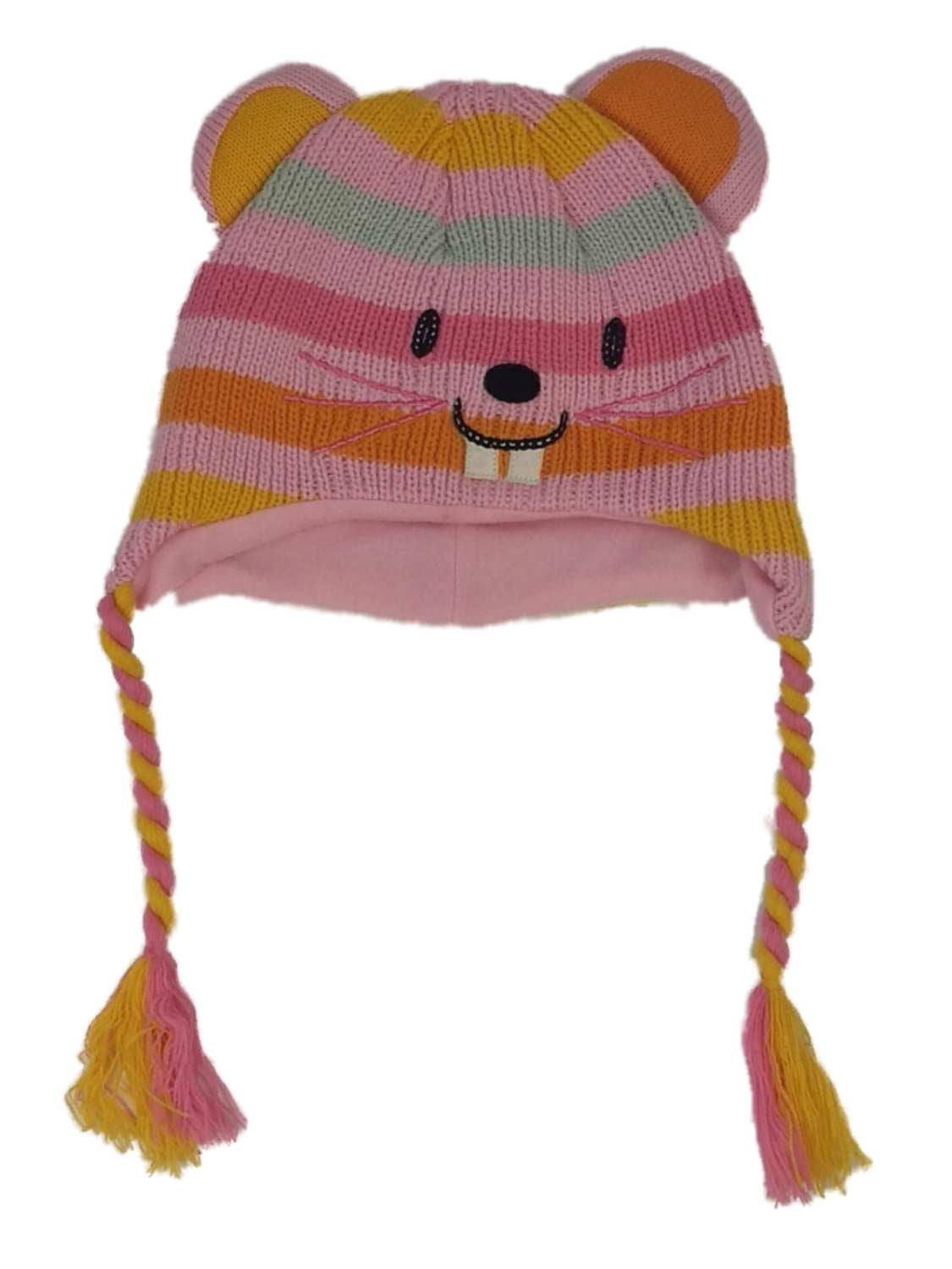 Girls Pink & Orange Stripe Munchkin Mouse Peruvian Style Critter ...