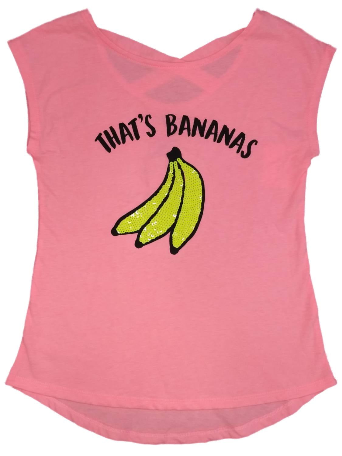 Girls Pink Sequin That's Bananas T-Shirt Tee Shirt Top XX-Small ...
