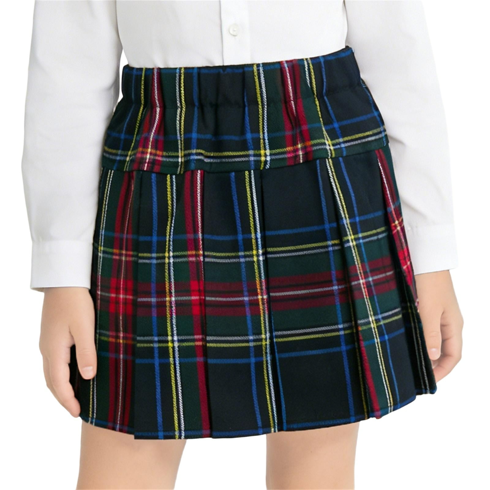 Girls Plaid Pleated Mini Skirt High Waist Athletic Tennis Skorts School ...