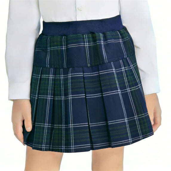 Girls Plaid Pleated Mini Skirt High Waist Athletic Tennis Skorts School ...