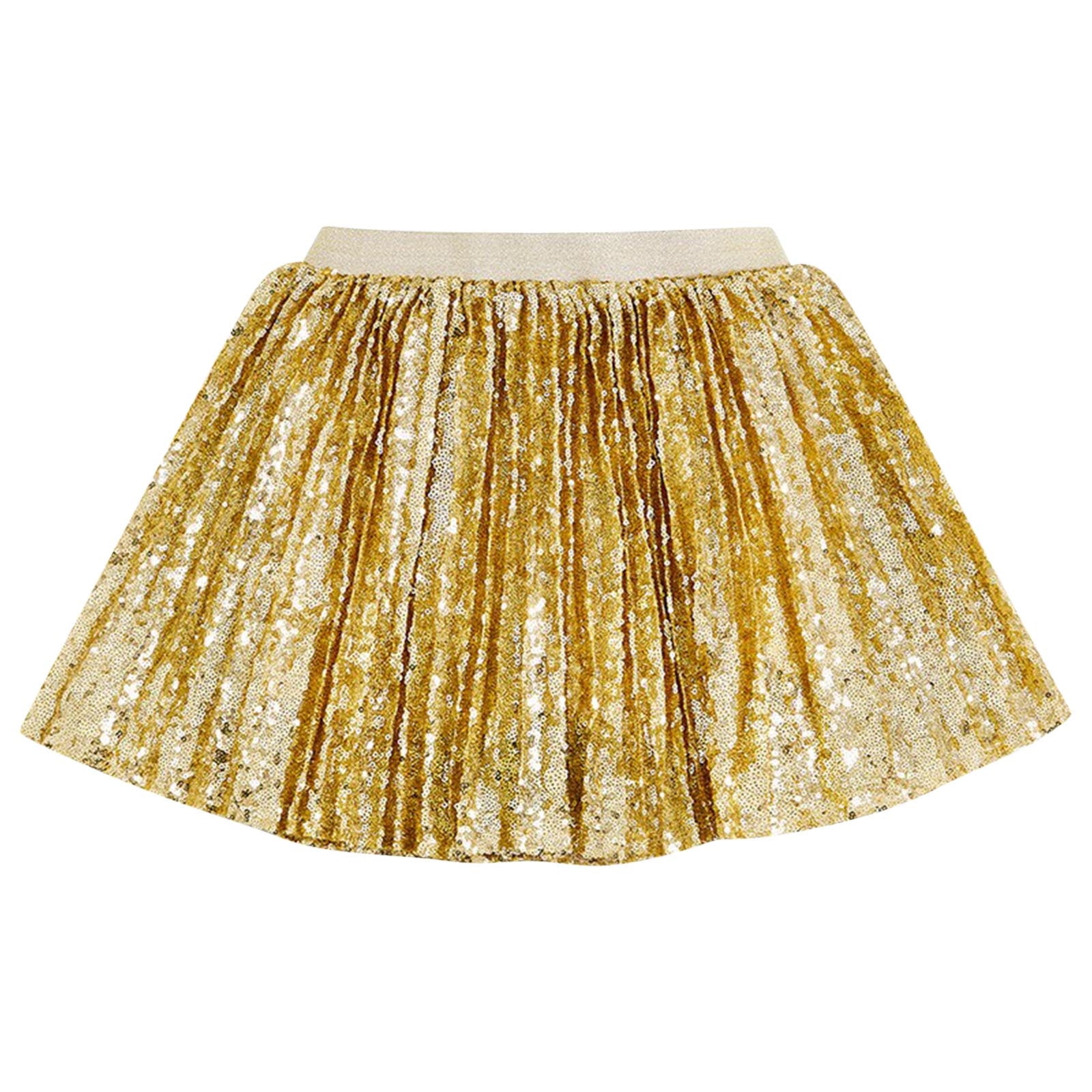 Girls Plaid Pleated Skirt Outfit Girls Sequin Skirt, Kids Sparkly Skirt ...