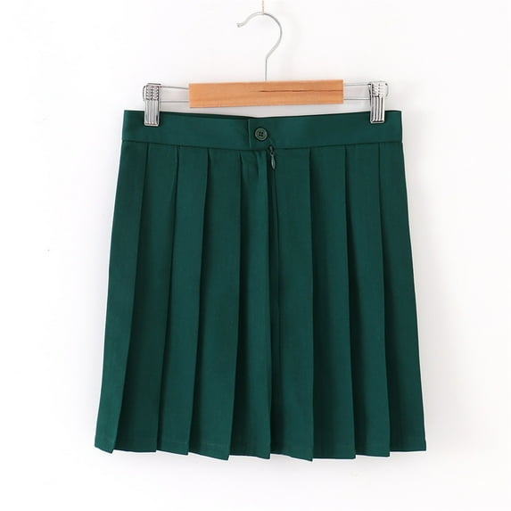 Girls' Pleated A-Line Skirt Solid Color Short Skirt Soft Breathable ...