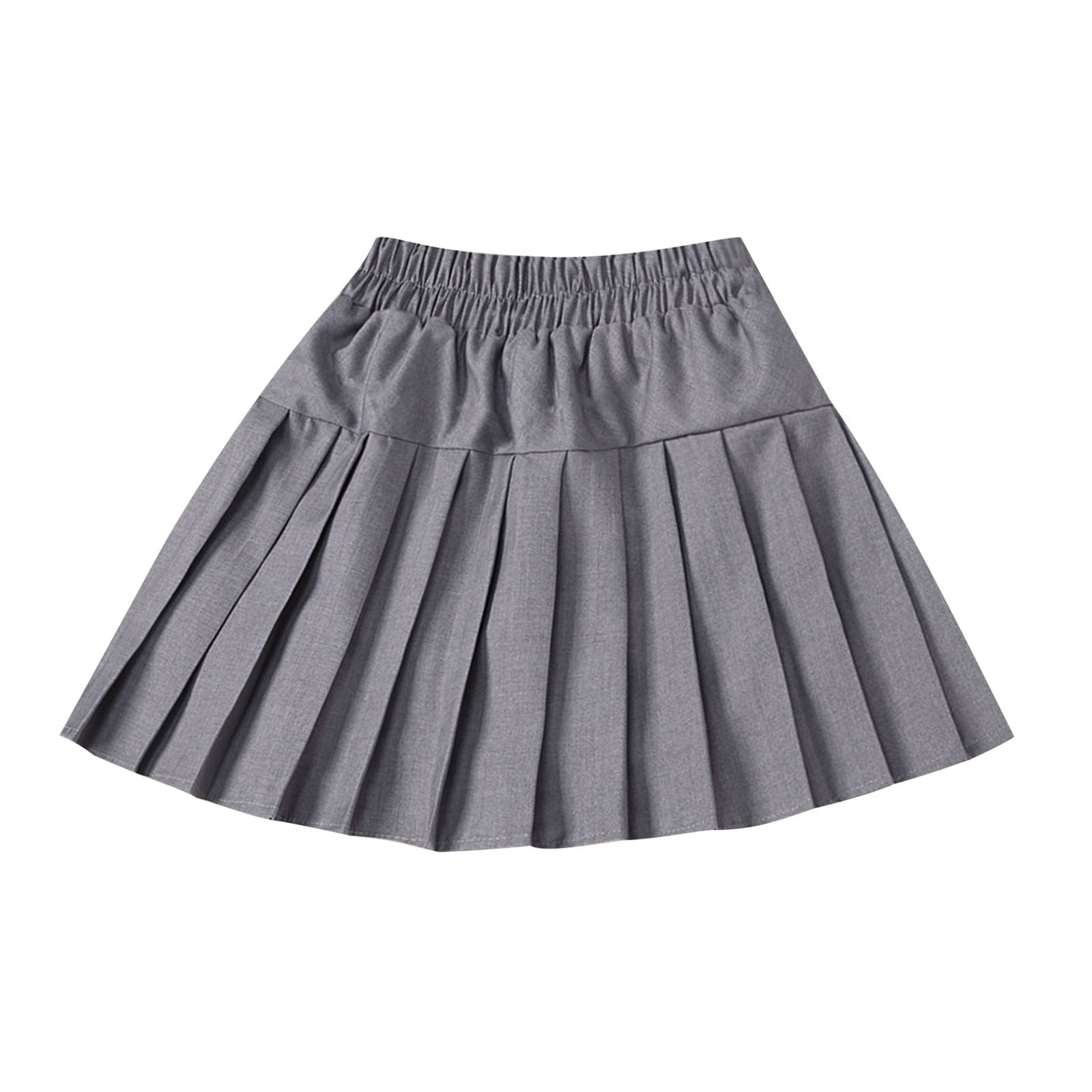 Girls Pleated Mini Skirt School Uniform Skirt Elastic Cute Cheer Skirt ...