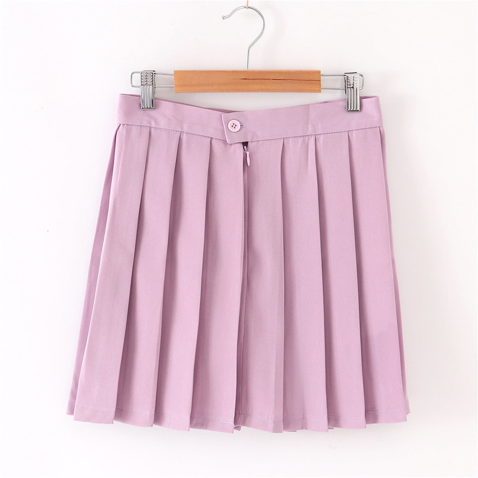 Girls' Pleated Skirt College Solid Color A-line School Uniform Skirt ...