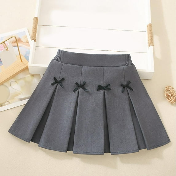 Girls' Pleated Skirt Fashion College Style Girls' Half Body Skirt Solid ...
