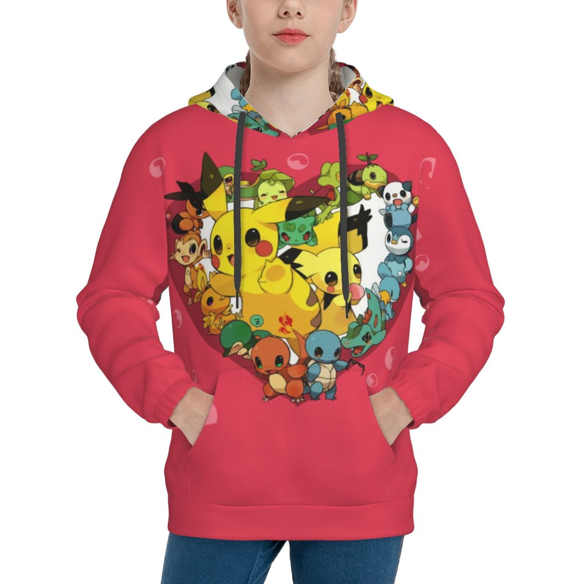 Girls Pokémon-Pikachu Charmander Squirtle Bulbasaur Party Sweatshirt ...