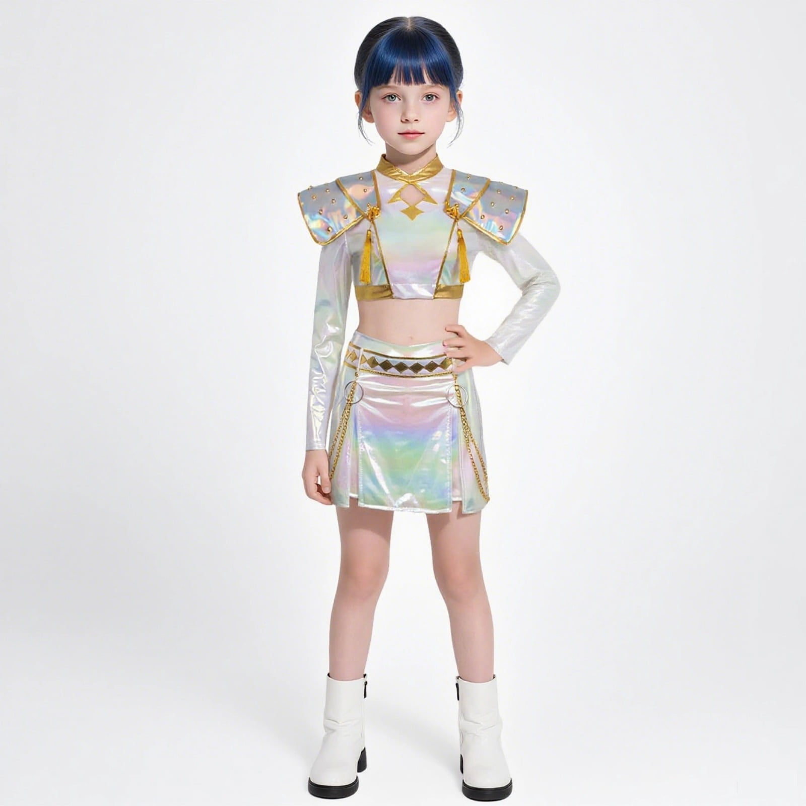 Girls Pop Stars Demon Cstume Hunters Pop Singer Halloween Clothes Skirt ...