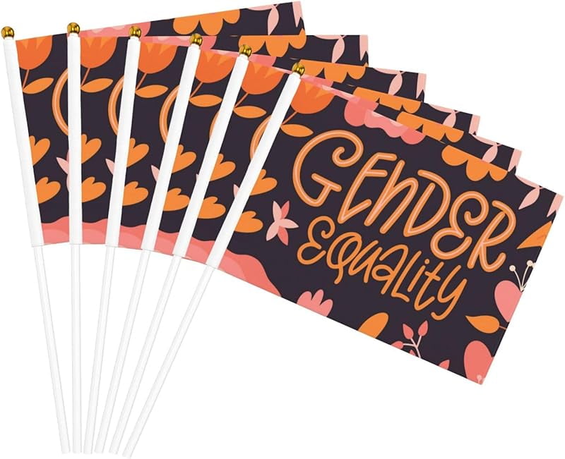 Girls Power Flowers Women'S Equality Day 2024 Small Flags Mini Hand ...