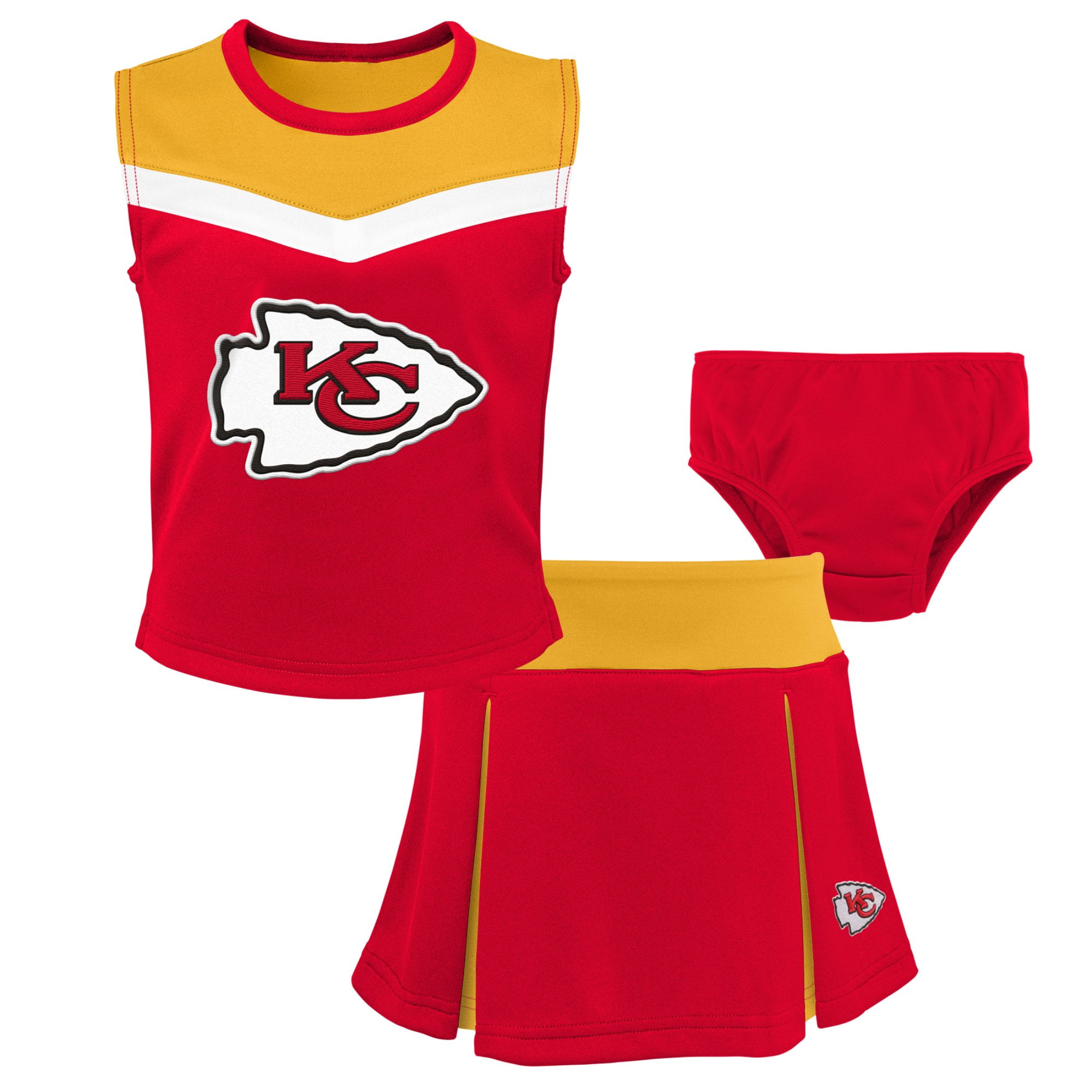 Girls Preschool Red Kansas City Chiefs Spirit Cheerleader Two-Piece Set ...