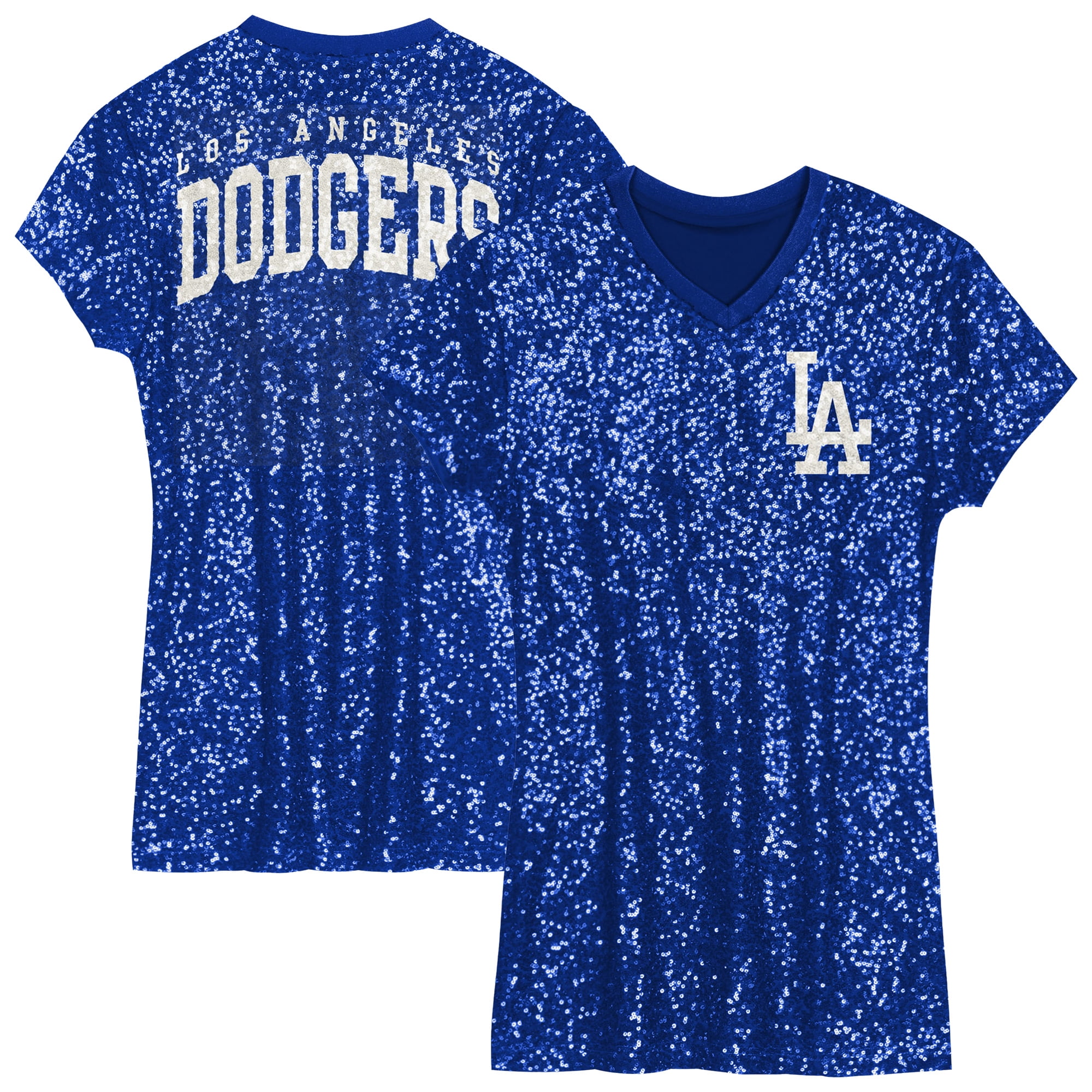 Girls Preschool Royal Los Angeles Dodgers Sequin V-Neck Dress - Walmart.com