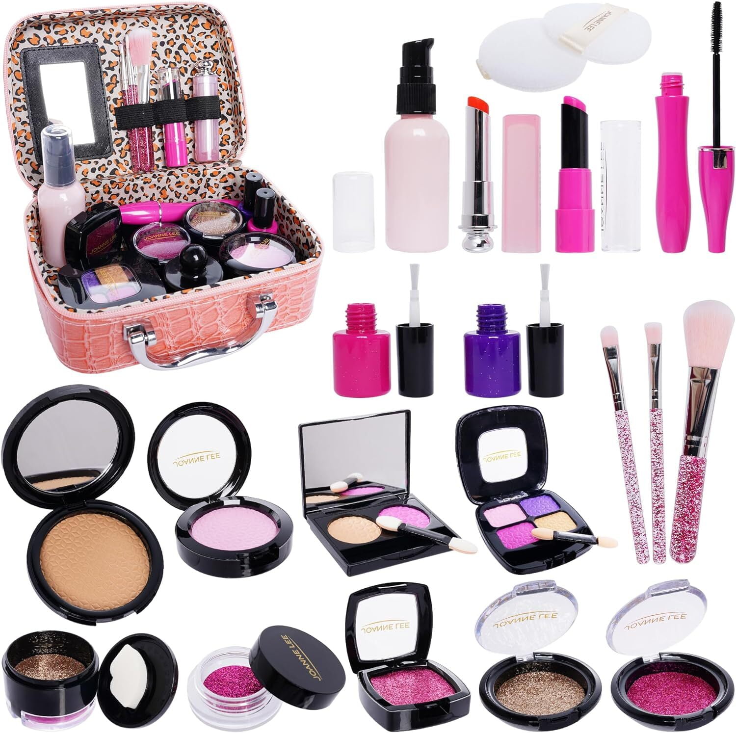 Girls Pretend Makeup Set, 21 Pcs Pretend Play Cosmetic Beauty Makeup ...