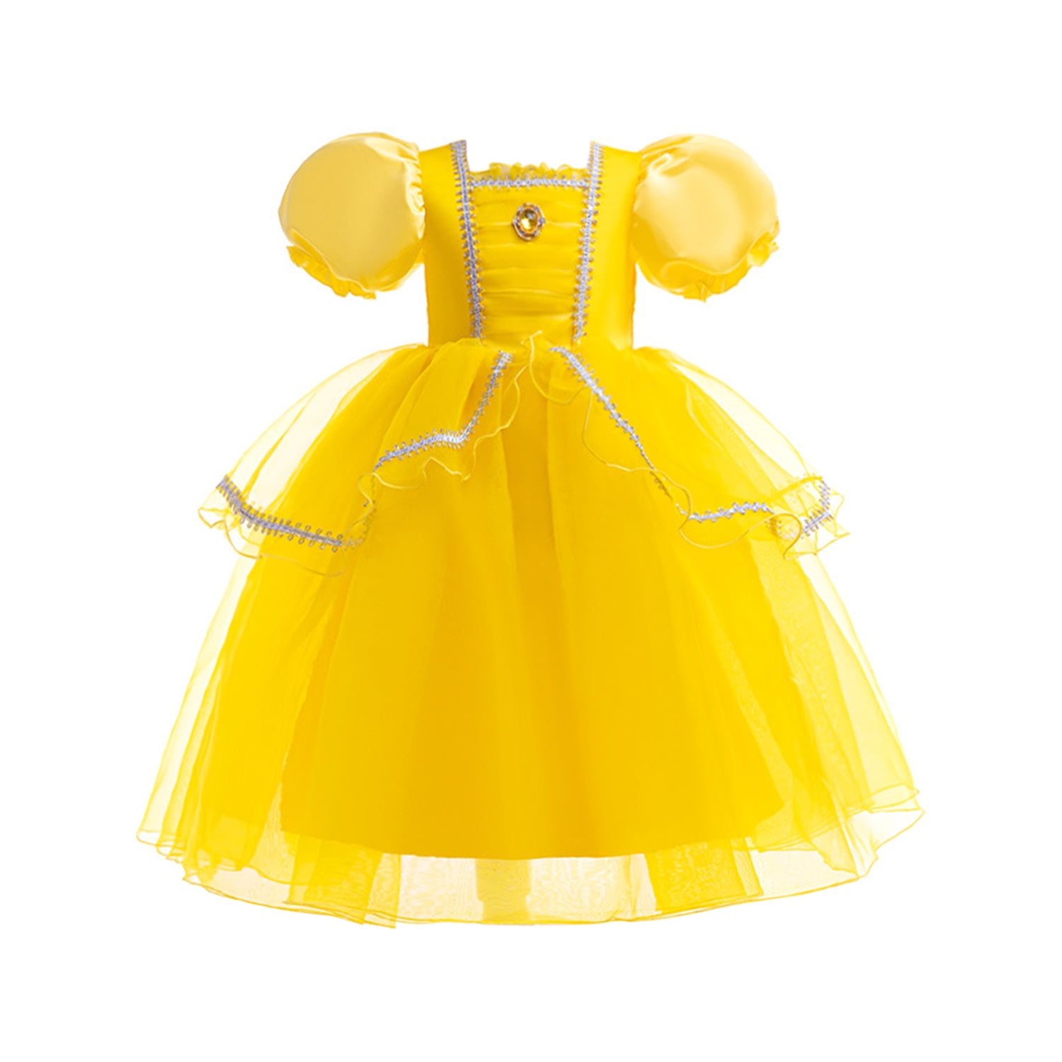 Girls Princess Costume Yellow Princess Dresses for Little Girls Fancy ...