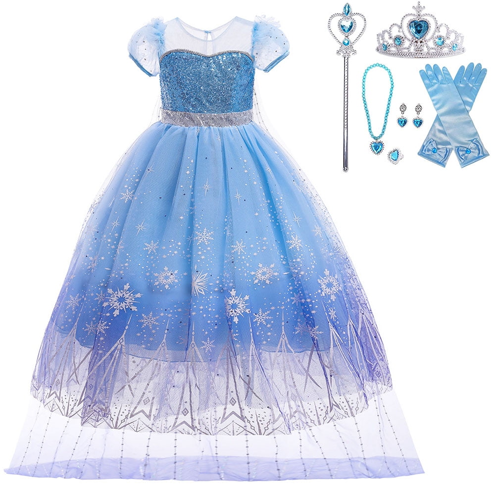 Girls Princess Dress Up Costume Cosplay Fancy Party Luxury Dress With ...