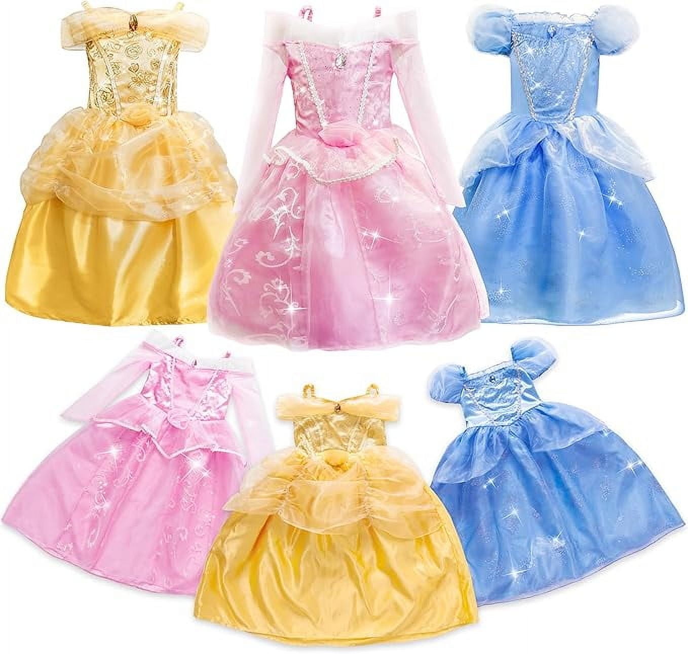 Girls Princess Dress up Trunk Set, Pretend Play Costume for Kids 3-12 ...