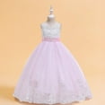 Girls Princess Dresses Embellished Wedding Gown 4-18 Years Sleeveless ...
