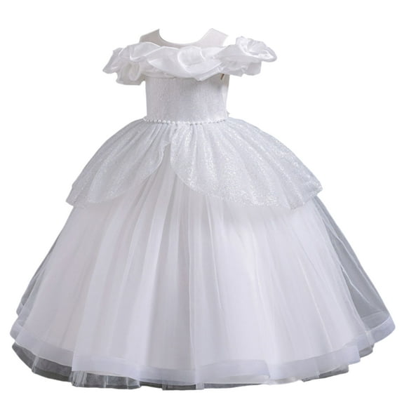 Girls Princess Gown Performance Girls Formal Dress with Layered Tulle ...