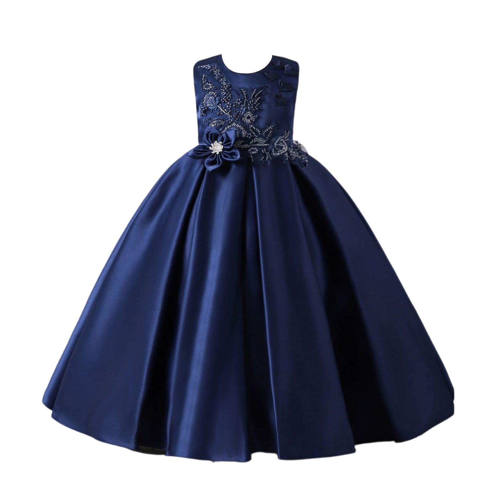 Girls Princess Gown Performance Girls Formal Sleeveless Ball Gown with ...