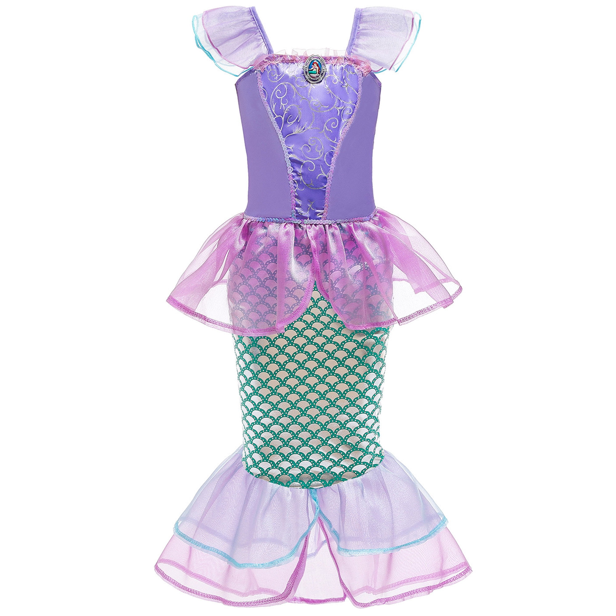 Girls Princess Mermaid Costume Cosplay Party Dress - Walmart.com