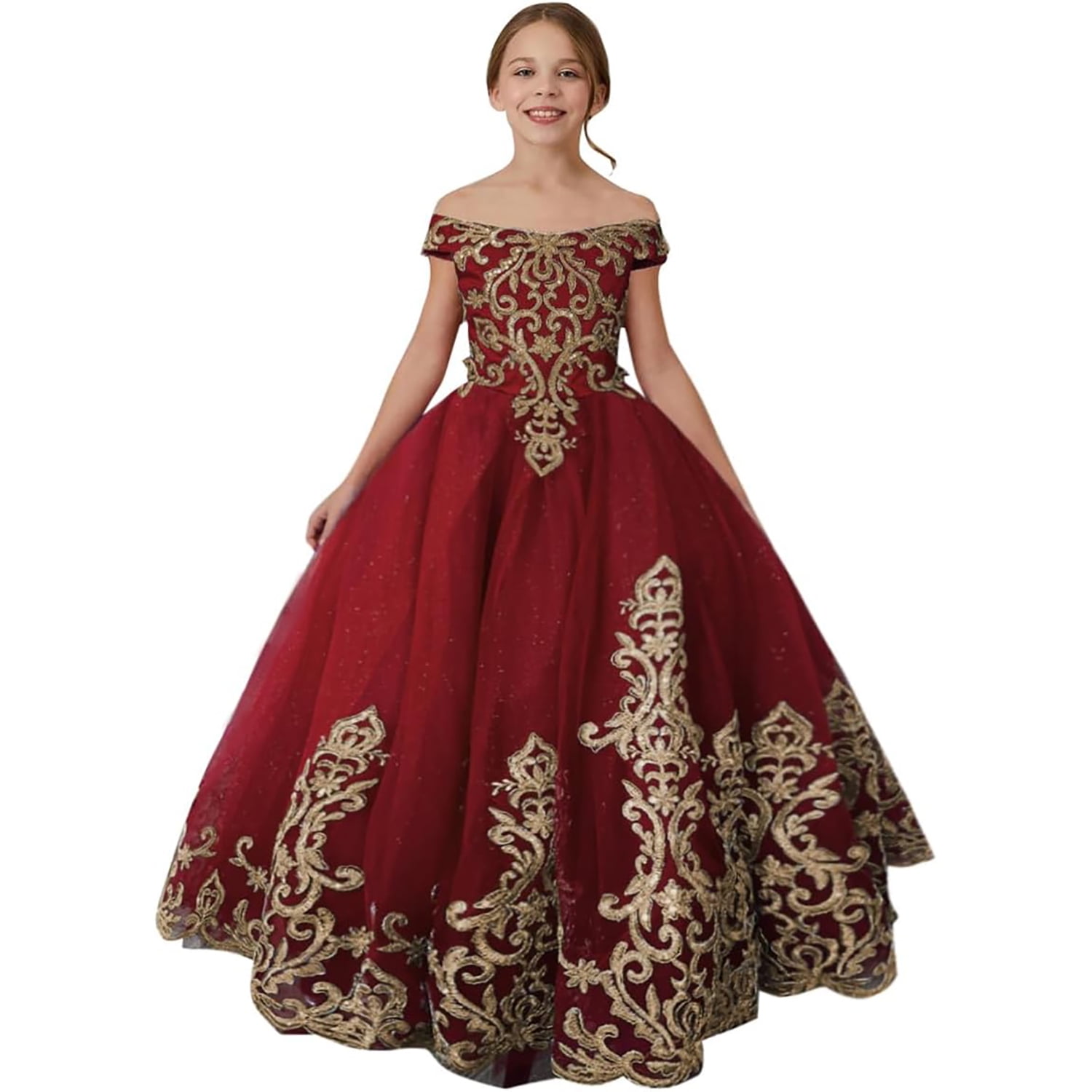 Girls Princess Pageant Dreses Party Prom Puffy Ball Gowns Formal ...