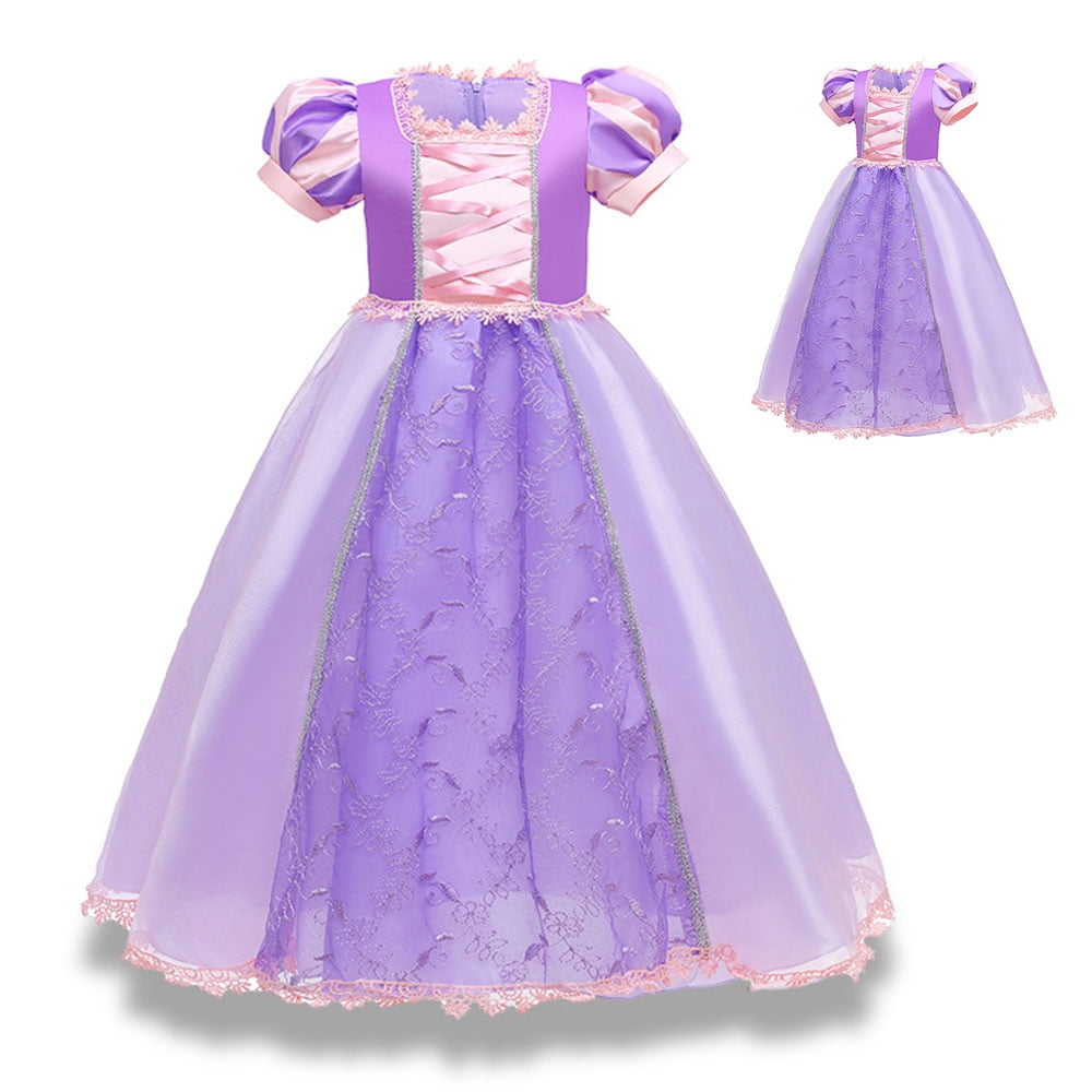 Girls Princess Rapunzel Dress Sofia Costume Birthday Christmas Cosplay ...