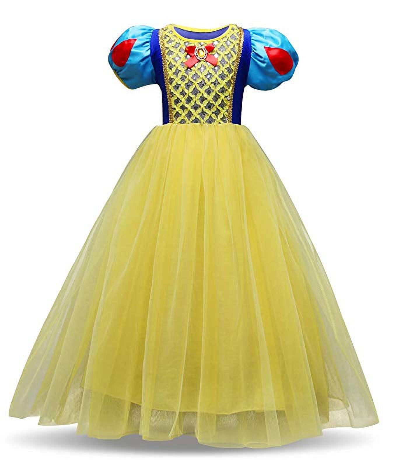 Girls Princess Snow White Dress Up Costumes Halloween Fancy Dress ...