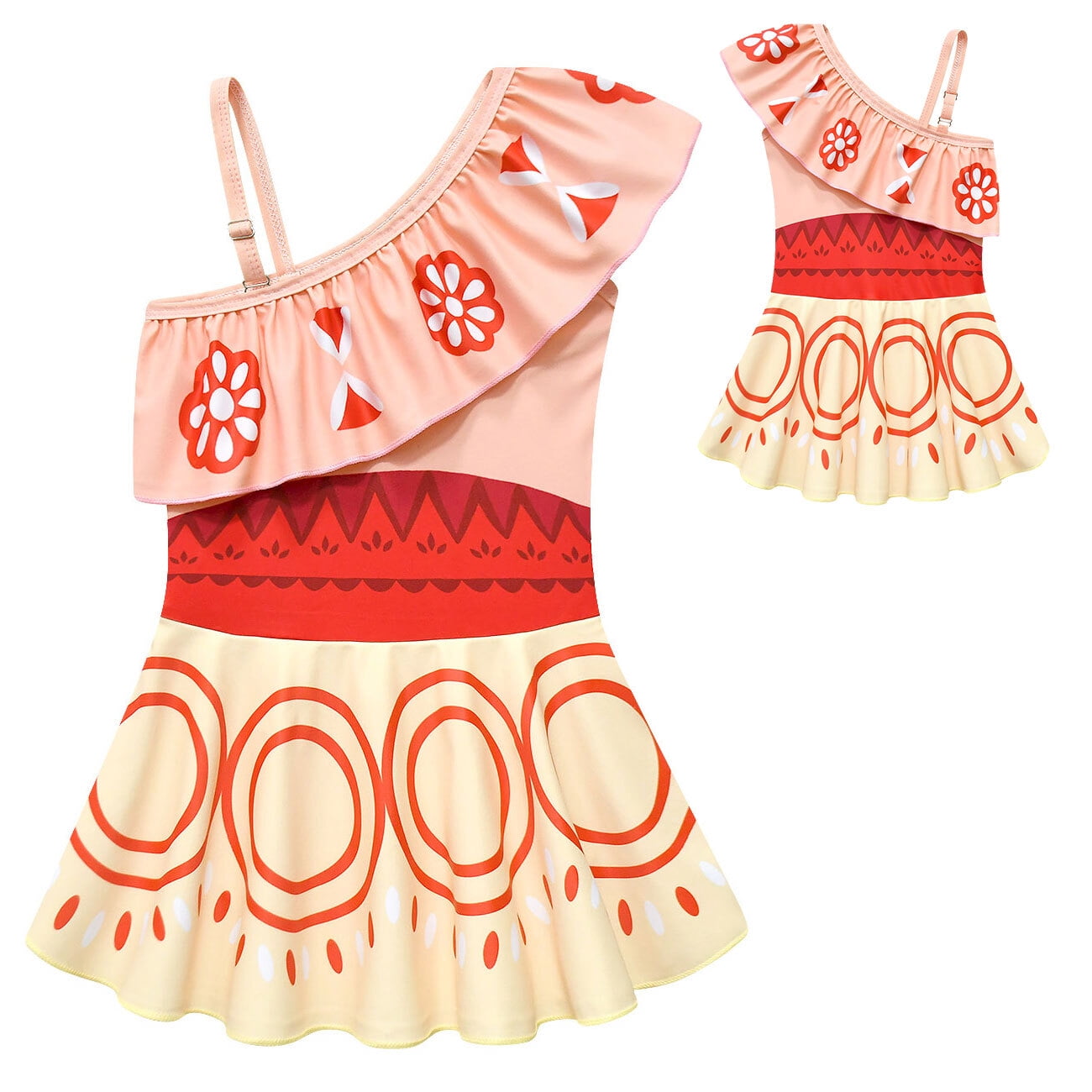 Girls Princess Swimsuit Bathing Suit Adventure Outfit Swimwear One ...
