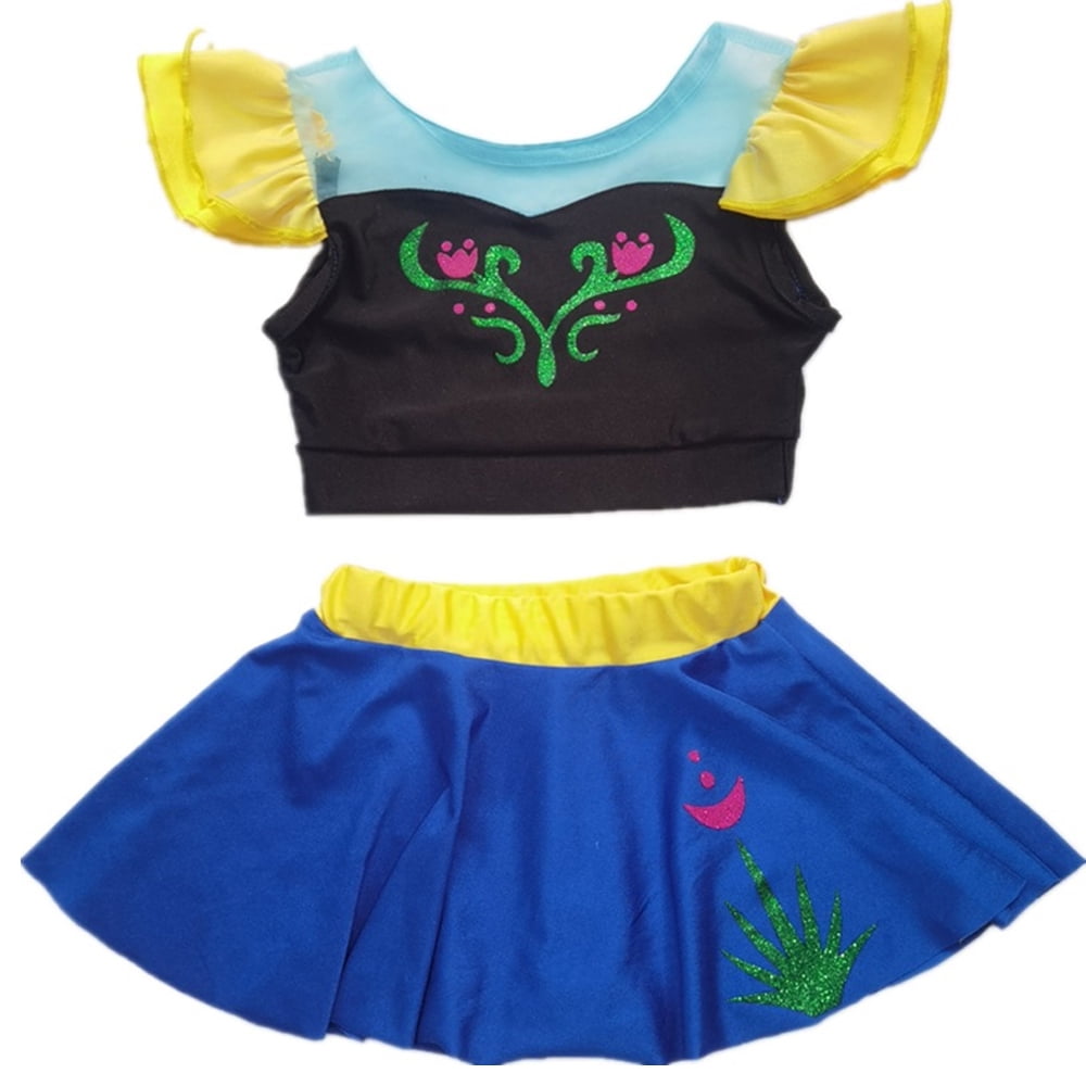 Girls Princess Swimsuit Bathing Suits Girl Ruffled Tankini Bikini Two ...