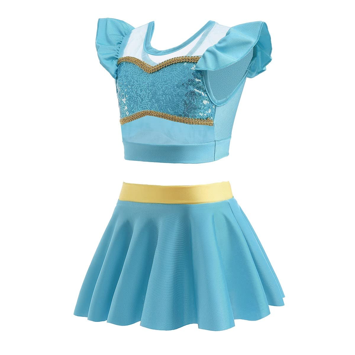 Girls Princess Swimwear Two-Piece Tankini Set Bathing Suits Outdoors ...