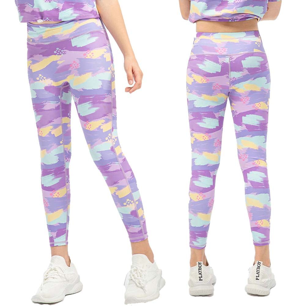 Girls Printed Leggings Soft Yoga Pants Dance Studio Gym Running Pants ...