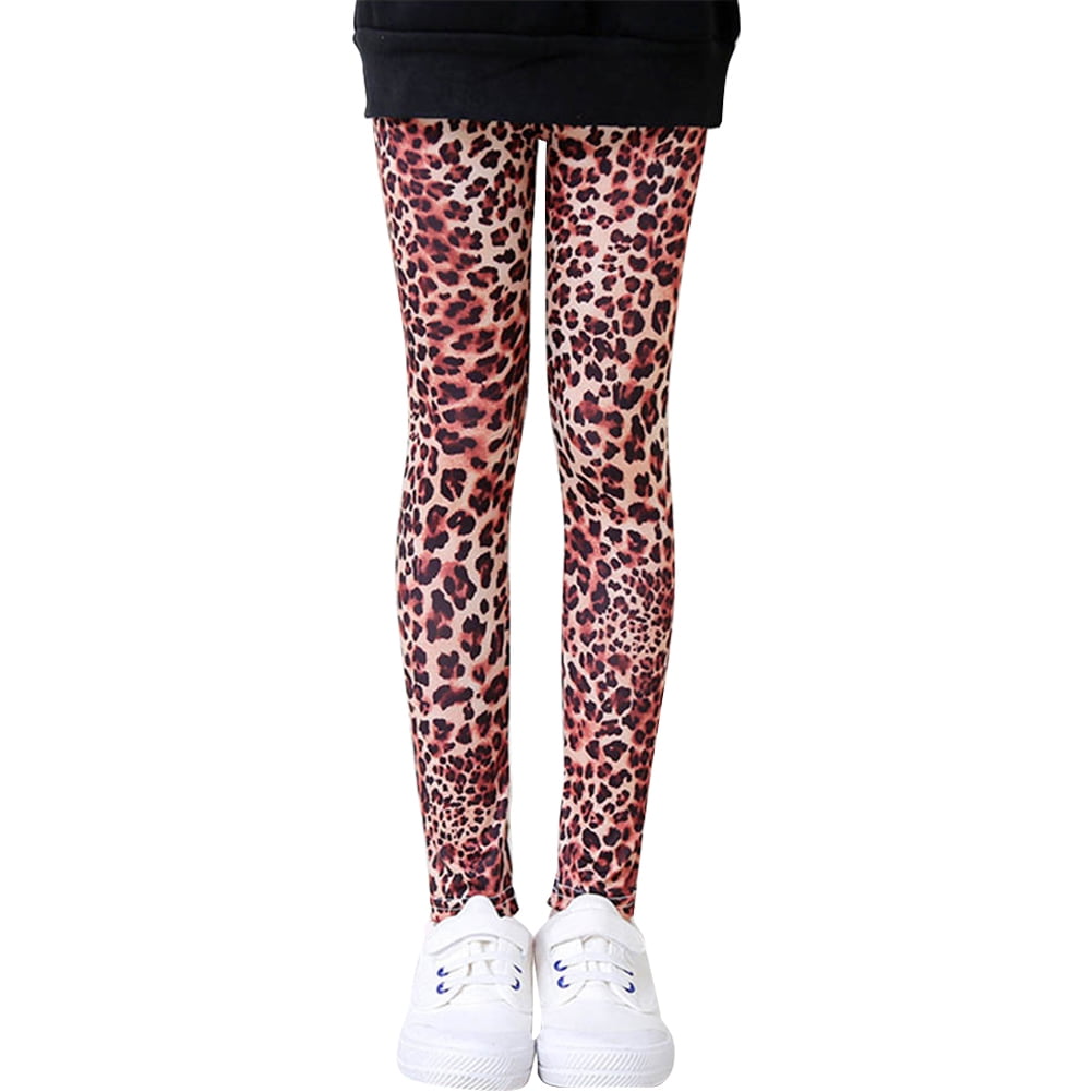Girls Printed Leggings Yoga Pants Toddlers Kids Active Stretch Leggings ...