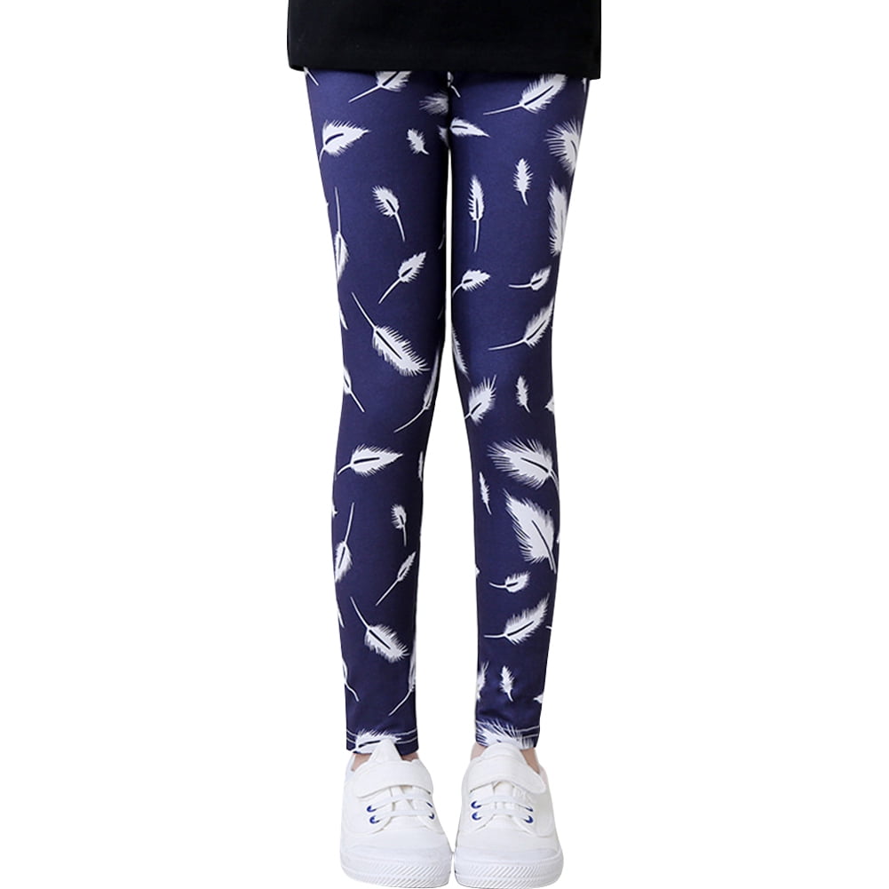 Girls Printed Leggings Yoga Pants Toddlers Kids Active Stretch Leggings ...