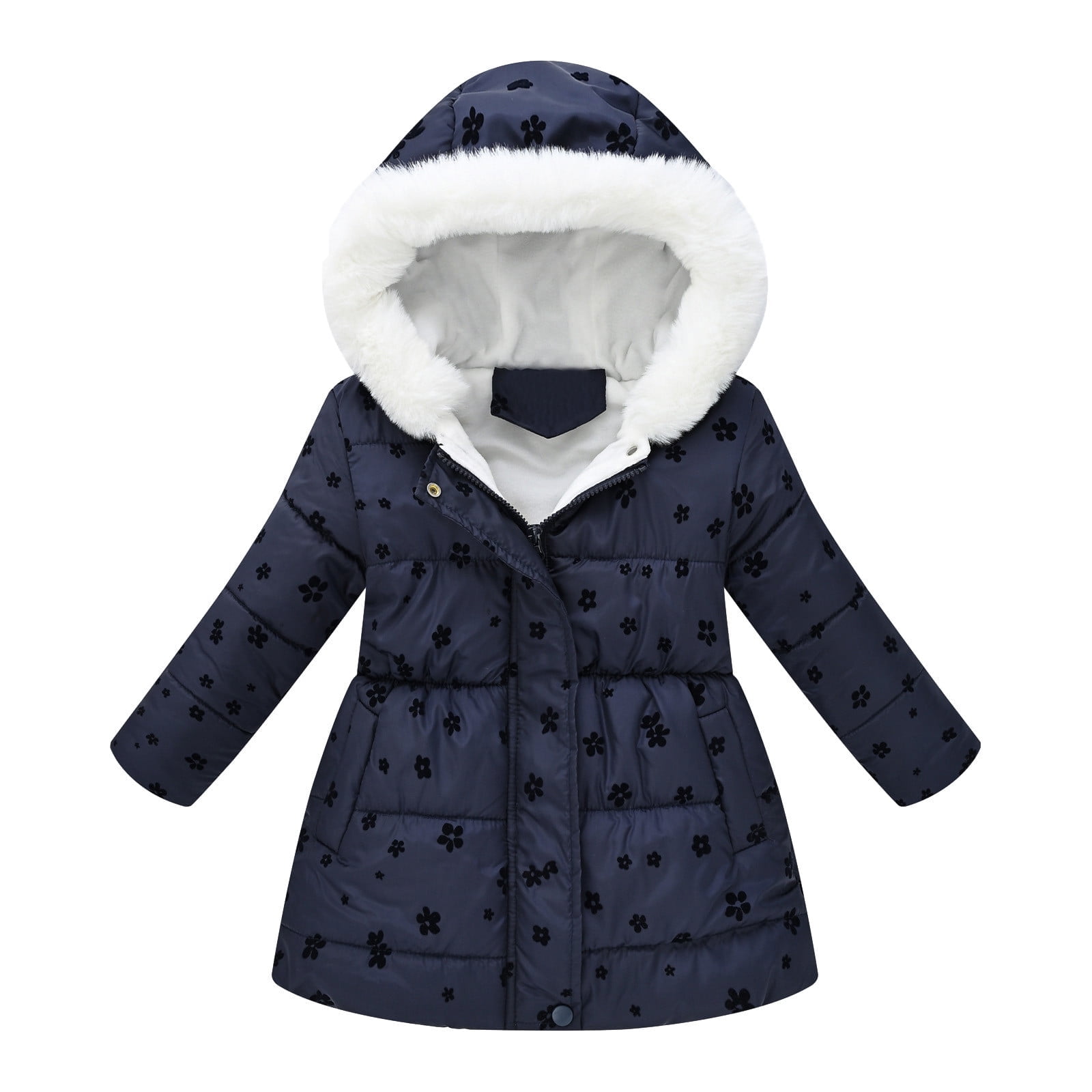 Girls Puffer Coat Winter Coats for Girls with Pocket Zip up Winter ...
