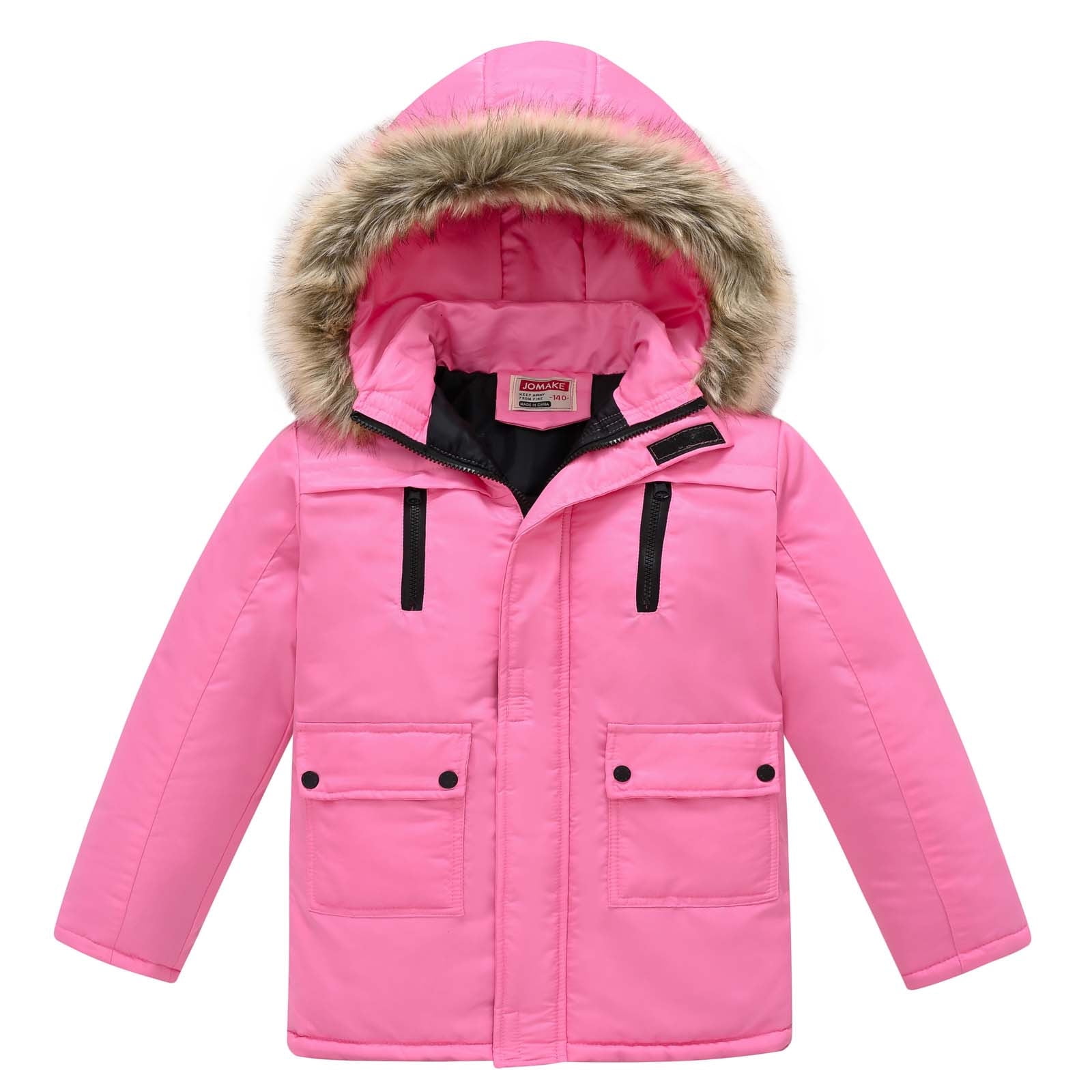Girls Puffer Jacket - Lightweight Warm Coat Water Resistant Outerwear ...