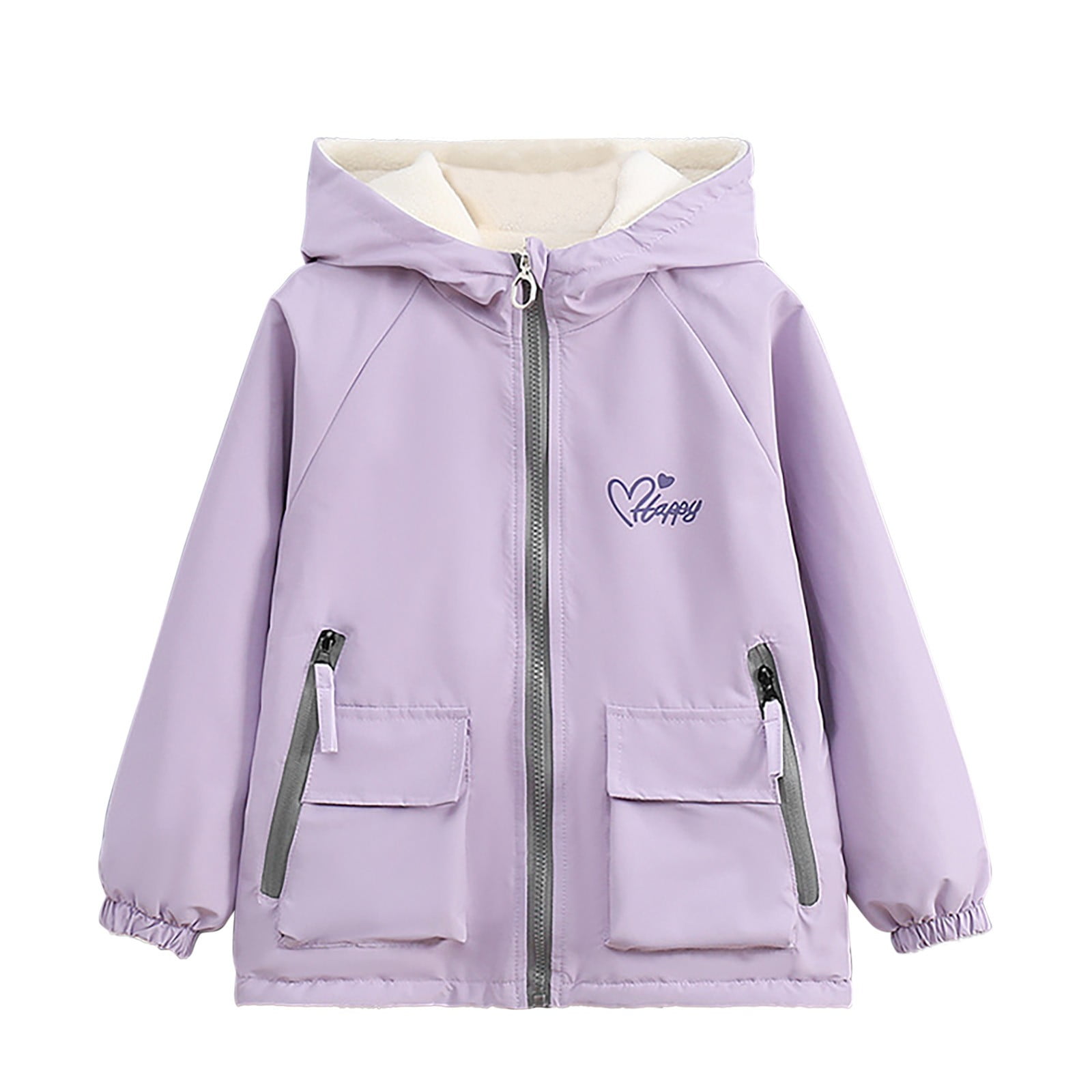 Girls Rain Coats Children's Waterproof Windbreaker Double Sided Jackets ...