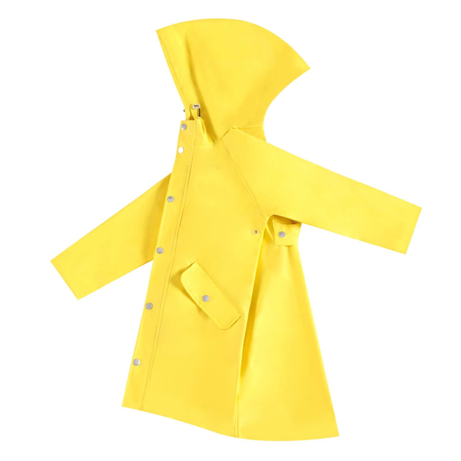 Girls Rain Jacket Lightweight Water Proof Raincoat Hooded Lined Long ...